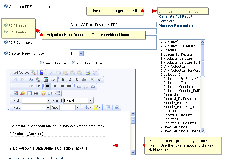 Demonstrates using the new Gridview field type, Rating field type, and ...
